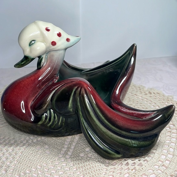 Vintage | Accents | Vintage Hull Pottery Bandana Duck Planter Pot ...